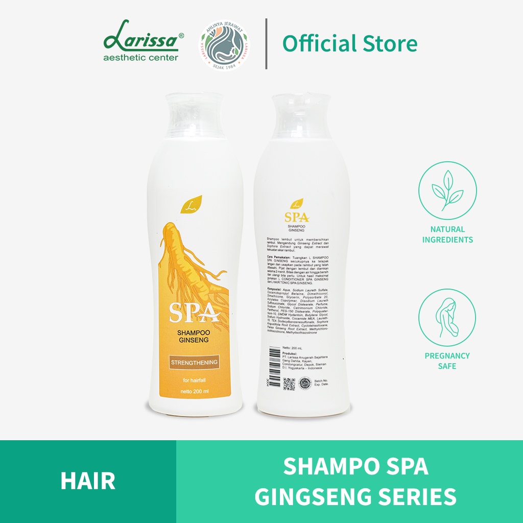 Jual Larissa Shampoo Spa Ginseng Untuk Mencegah Kerontokan Rambut | Shopee Indonesia