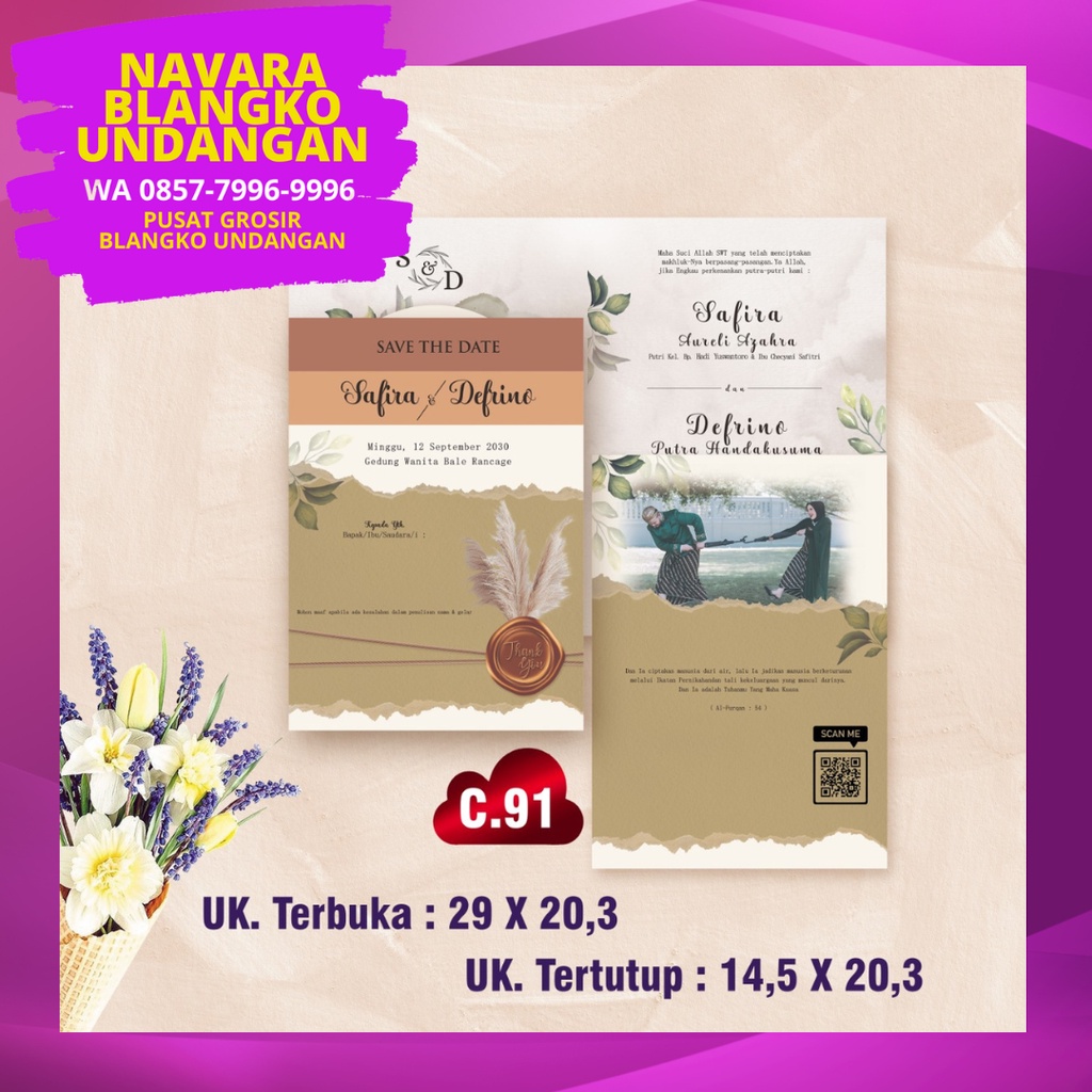 Jual BLANGKO UNDANGAN MURAH CANTIK 91 | Shopee Indonesia