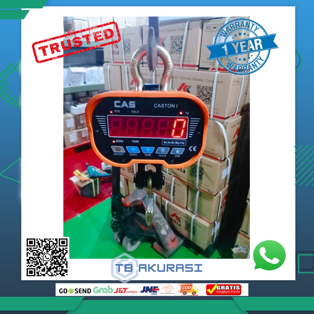 Jual timbangan gantung/CAS - Crane Scale Caston THZ cap 2ton | Shopee ...