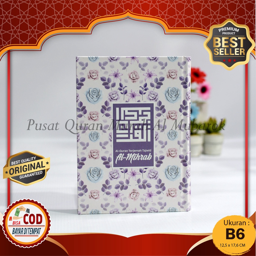 Jual Al Mihrab ~ Alquran Cover Bunga Cantik Aesthetic Terjemahan Tajwid ...
