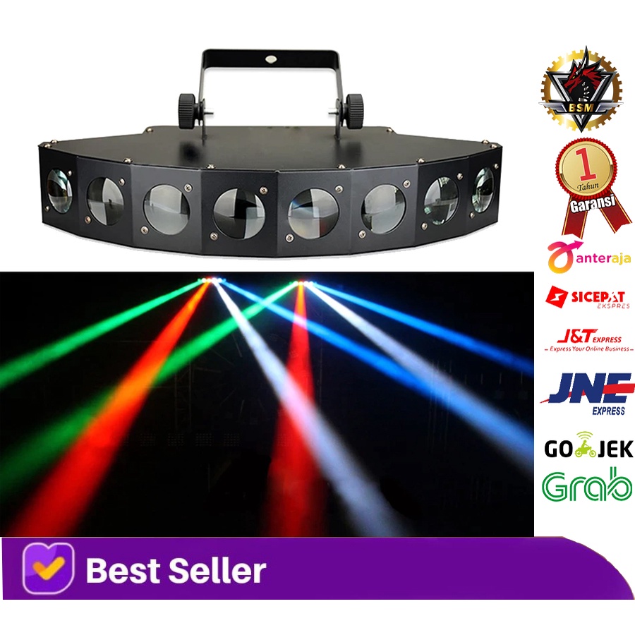 Jual Lampu panggung lighting 8 mata led fullcolor | Shopee Indonesia