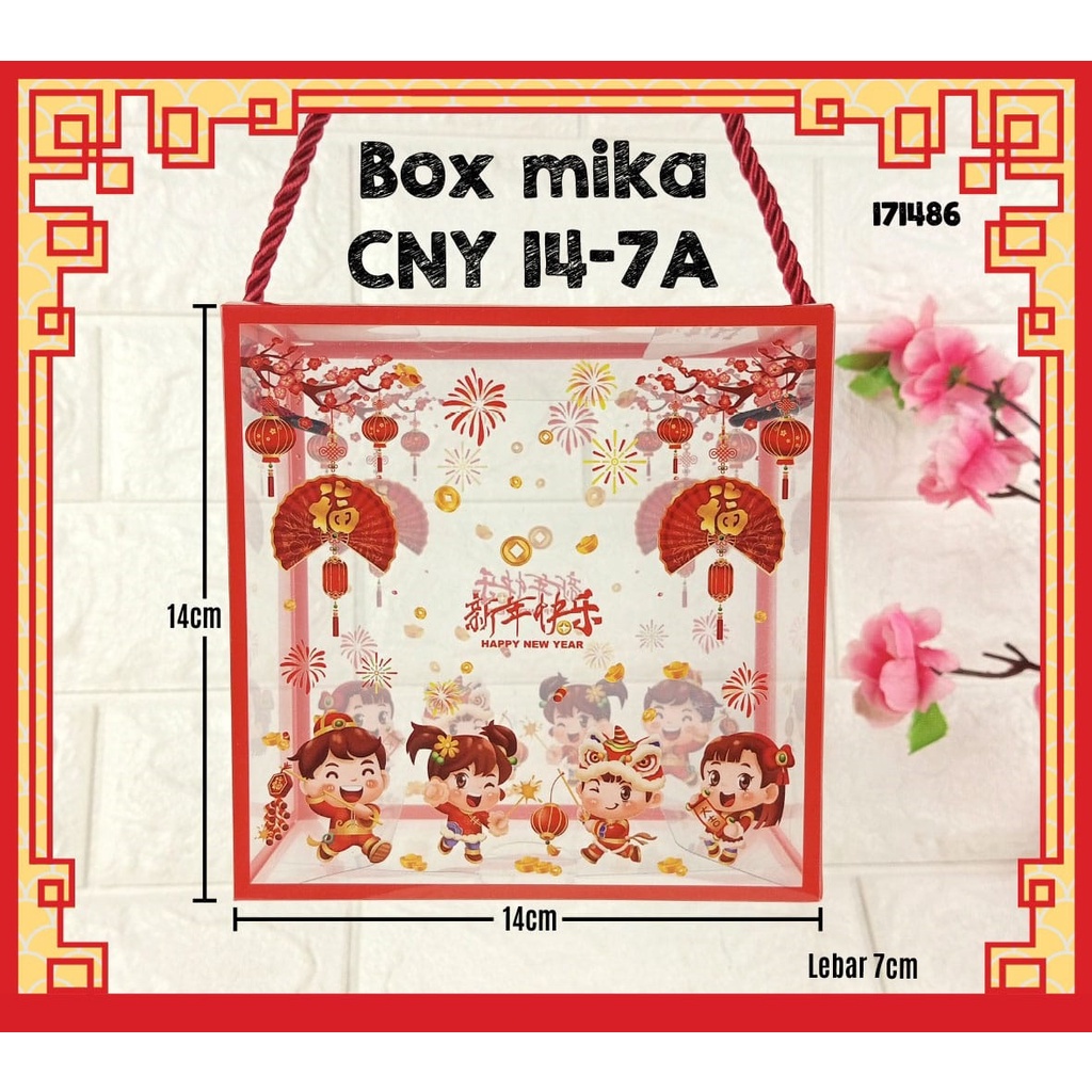Jual BOX MIKA CNY#14-7A ( PER 1 PCS ) Box Handle Kue Imlek / Chinese ...