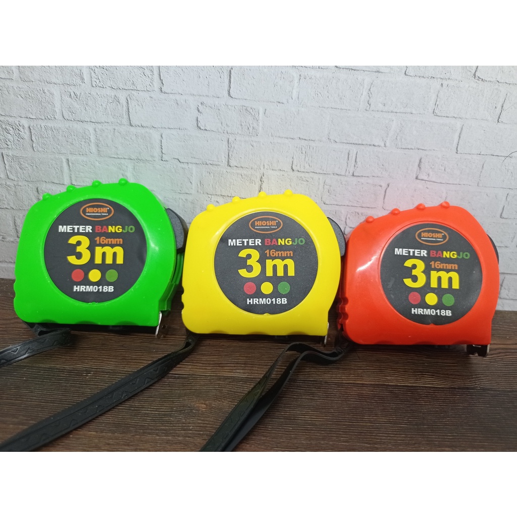 Jual Meteran/Rollmeter 3 meter Bangjo Hioshi | Shopee Indonesia