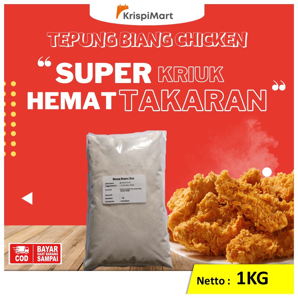 Jual Biang Tepung Fried Chicken Krispi 1kg | Shopee Indonesia