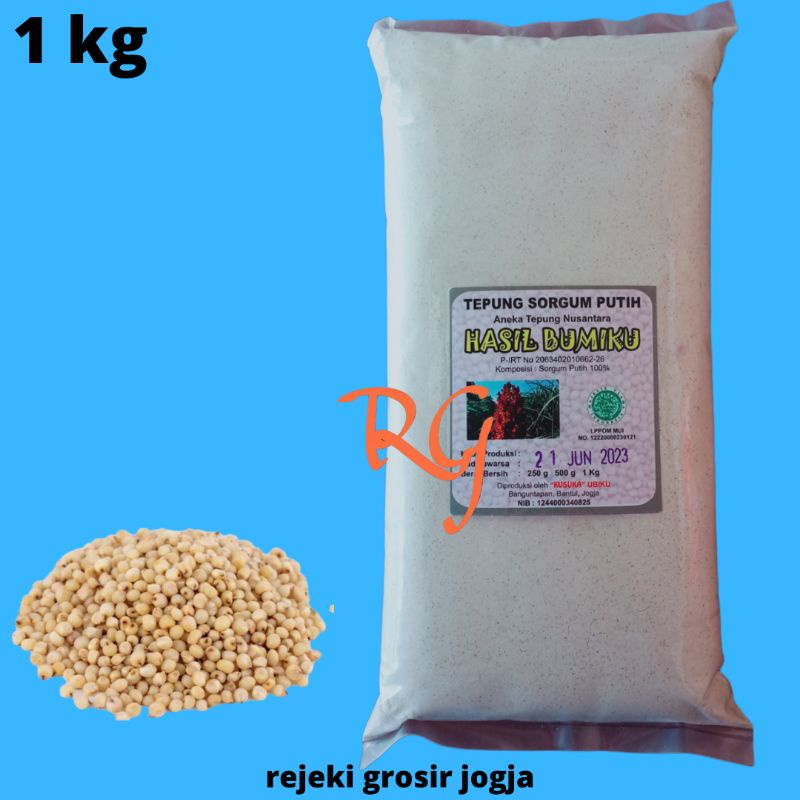 Jual Tepung Sorghum Putih Organik kemasan 1 KG/Tepung Sorgum Putih ...