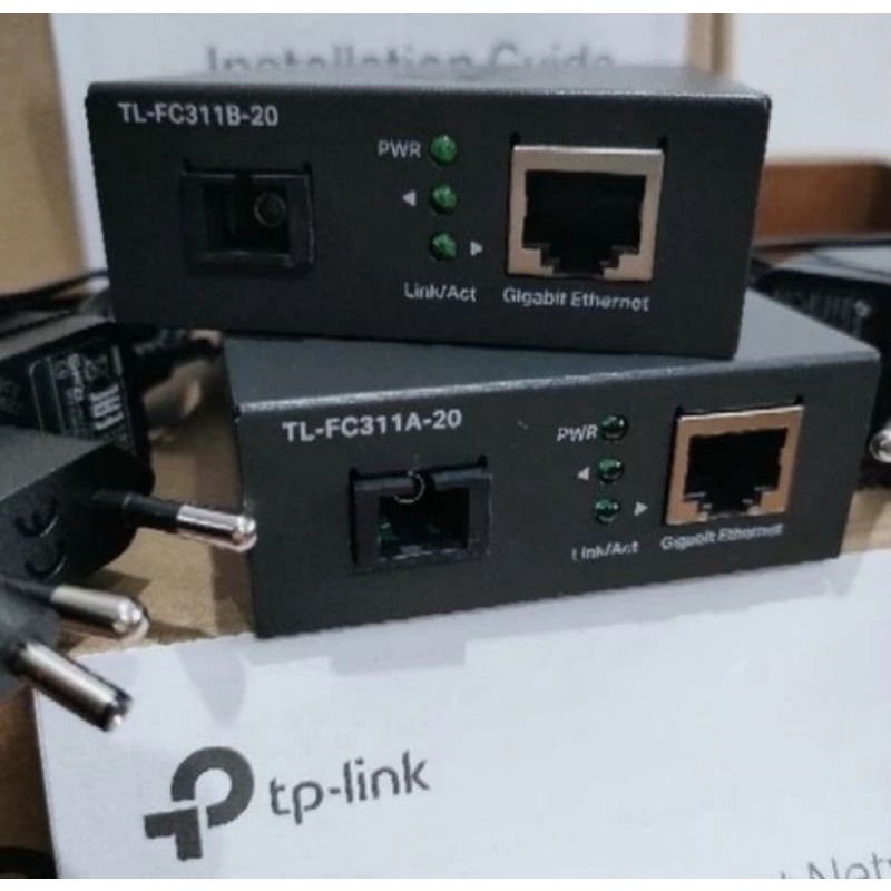 Jual TPLINK TL-FC311A-20 + TL-FC311B-20 Gigabyte Media Converter FO To ...