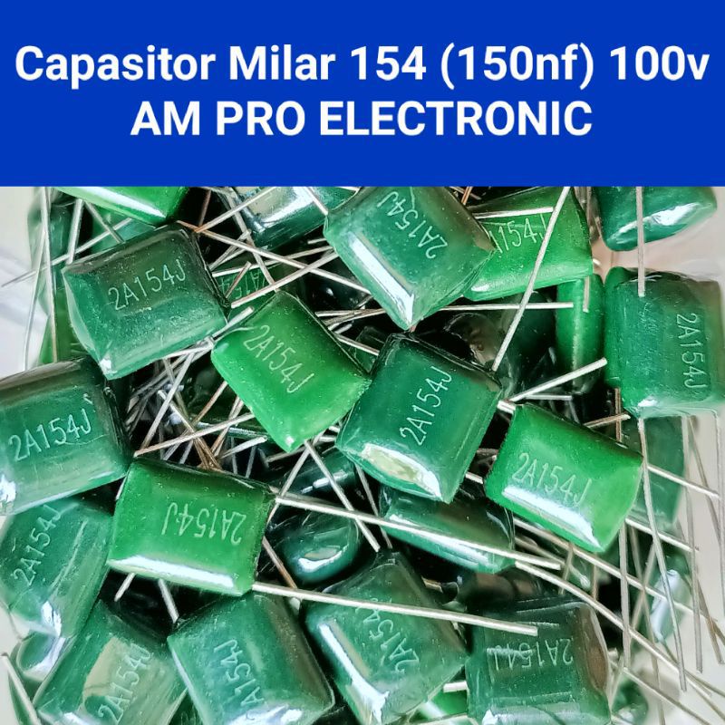 Jual Kapasitor Milar 154 100v 150nf Capacitor Mylar 150n 0.15uf ...
