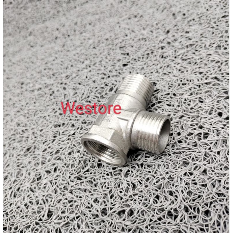 Jual TEE SAMBUNG DRAT DALAM 1/2 X 1/2 DRAT LUAR | Shopee Indonesia