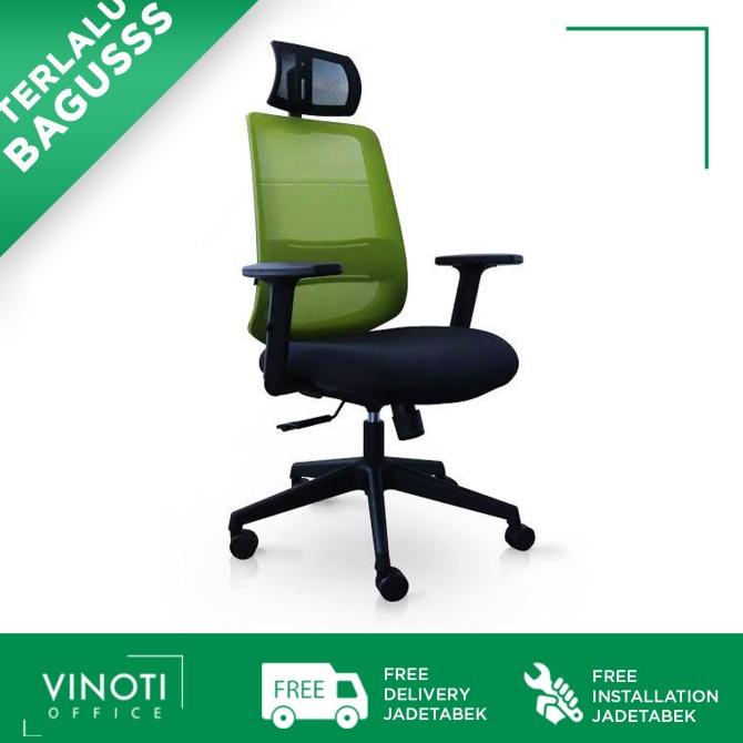 Jual ada Kursi Kerja / Kantor / Gaming VINOTI Office X-Mesh HB Hijau ...