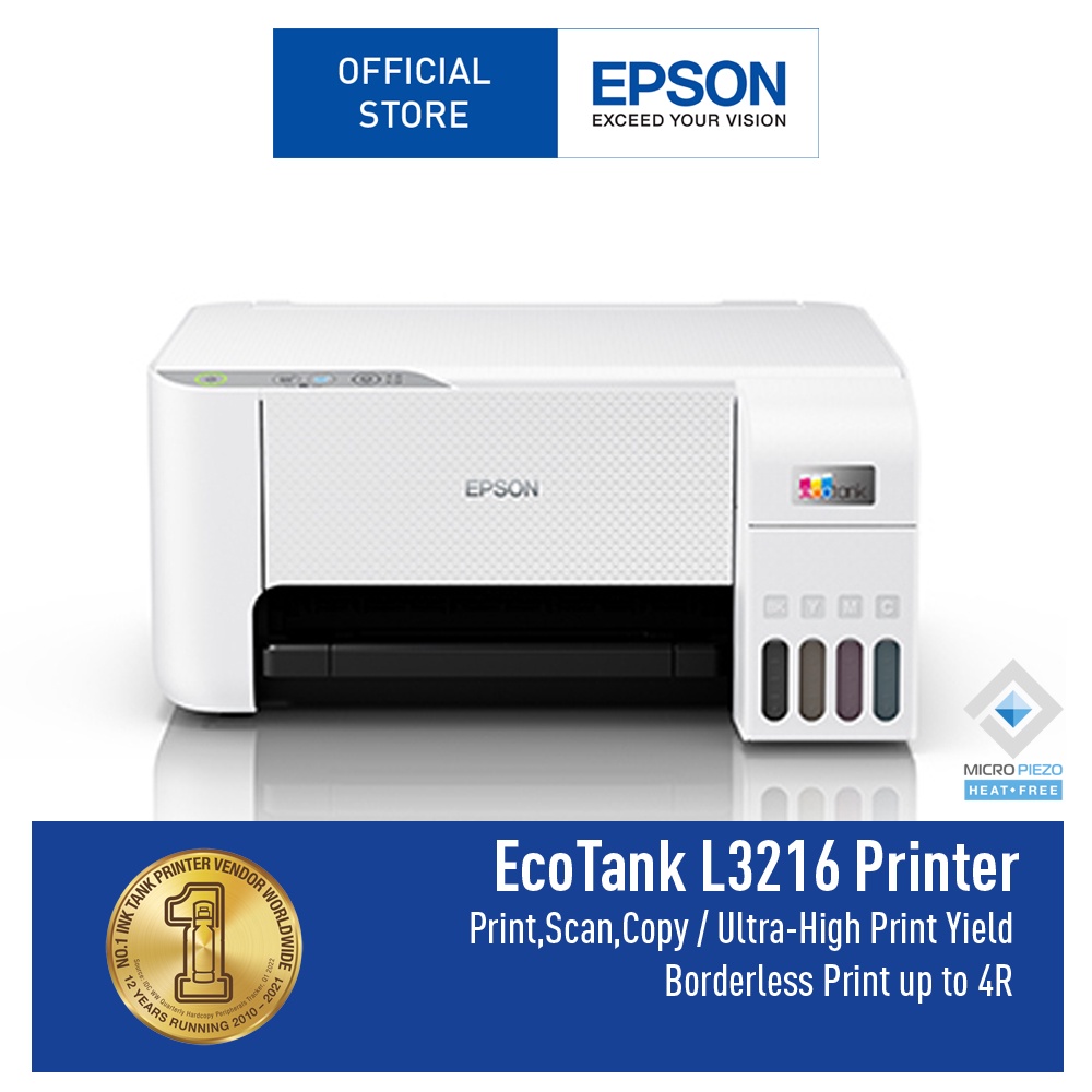 Jual Epson Printer L3210 Warna PUTIH, Print,Scan, Copy (L3216) Printer ...