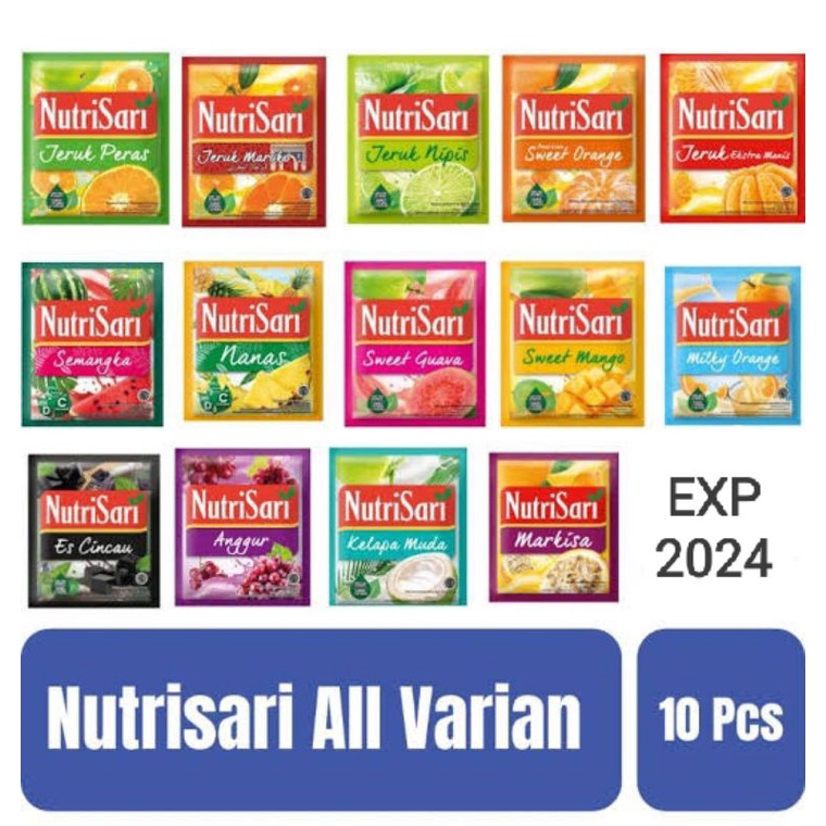 Jual Nutrisari 1 Renceng 10 Pcs Exp 2024 | Shopee Indonesia