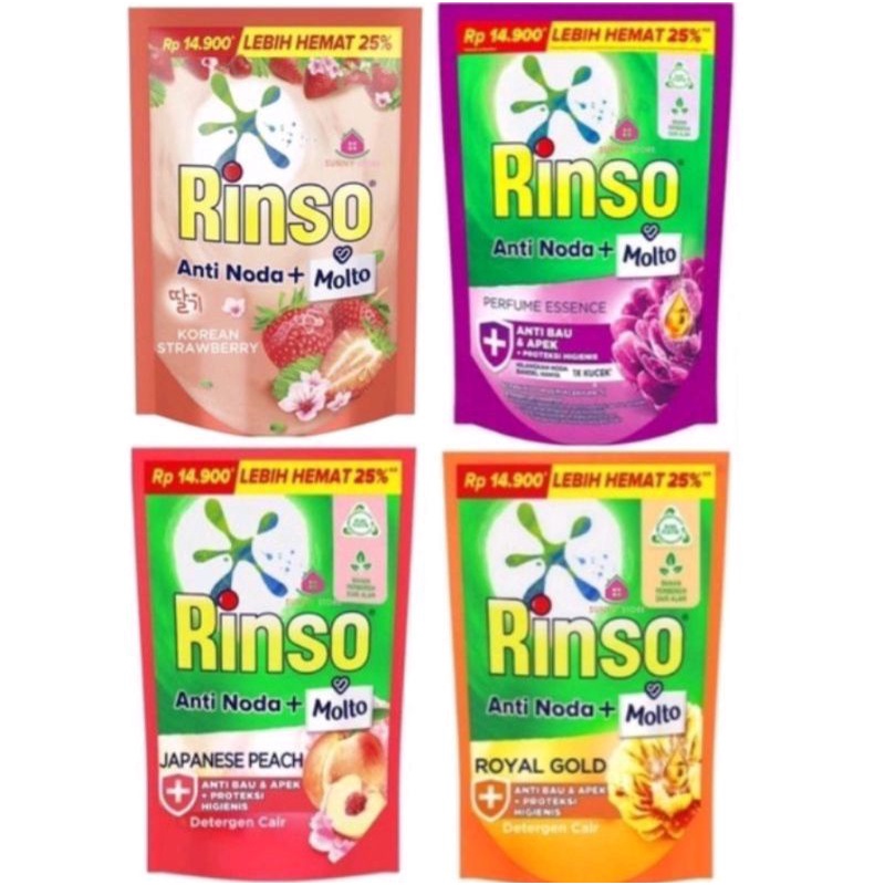 Jual RINSO Anti Noda + Molto Detergent Cair Perfume Essence | Royal ...