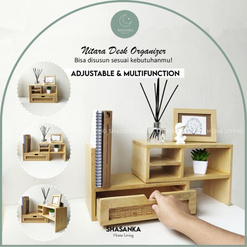 Jual Storage box desk organizer aesthetic / rak meja aesthetic / desk ...