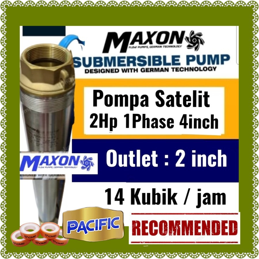 Jual Pompa satelit MAXON 2Hp 1Phase 4SDM10 Out put 2inch submersible ...