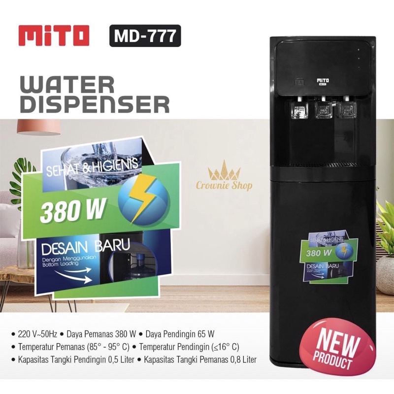 Jual (KHUSUS GRAB) Dispenser Mito Galon Bawah low watt MD 666 / MD 777 ...