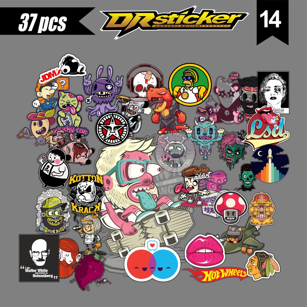 Jual Sticker Bomb Pack Vektor Variasi People And Animals 1set Cocok ...