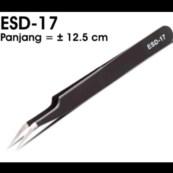 Jual Pinset Tweezer Lurus Tumpul ESD-17 ESD17 ESD 17 Tweezers Mirip VETUS | Shopee Indonesia