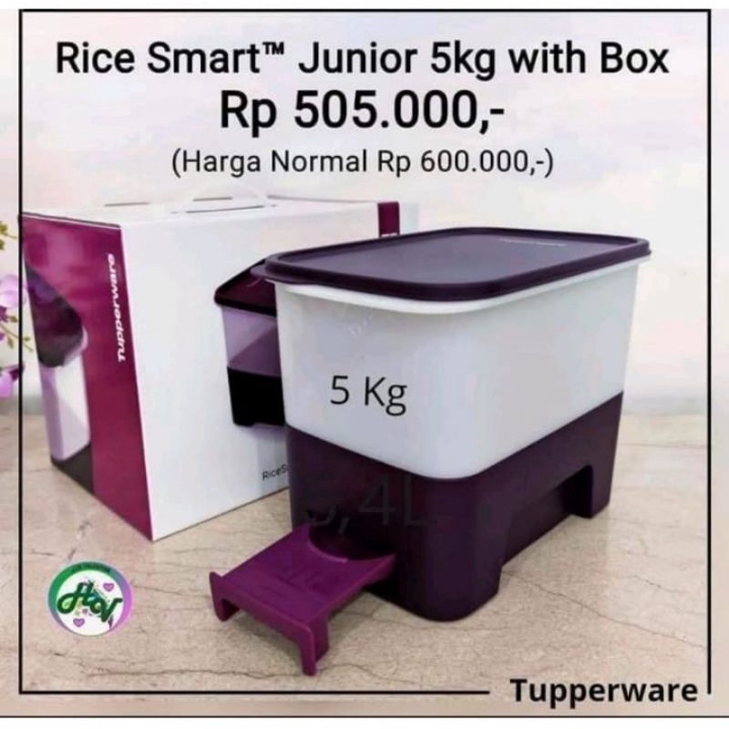 Jual Rice Smart Junior 5 kilo Tupperware Tempat penyimpanan beras ...
