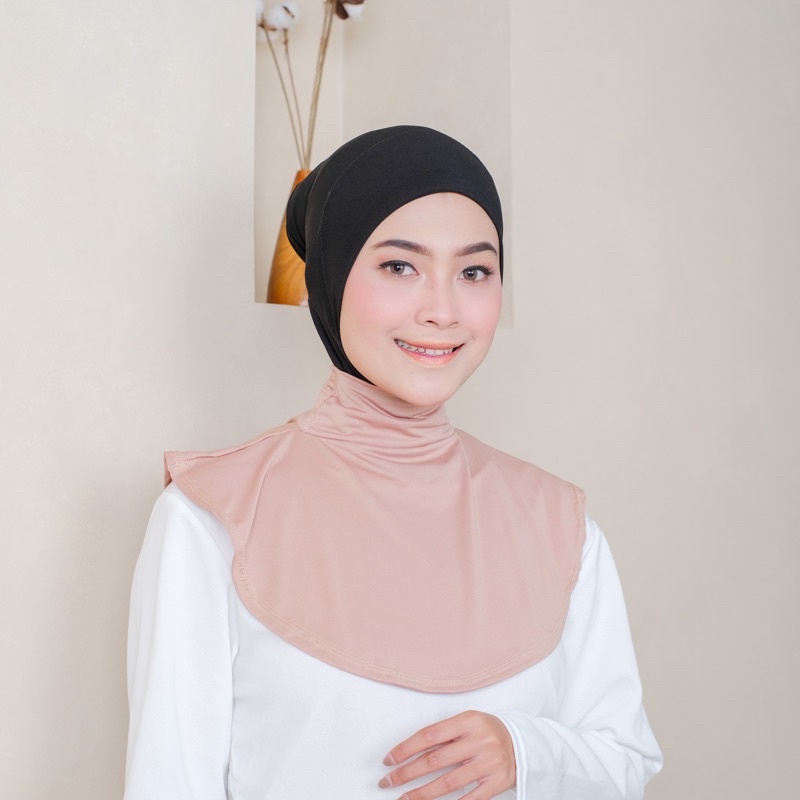 Jual Manset Leher Inner Penutup Dada Hijab Jersey Premium | Shopee ...