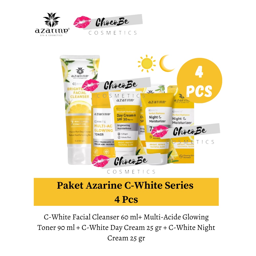 Jual Paket Azarine C-White 4 Pcs (Facial+Toner+Day Cream+Night Cream ...
