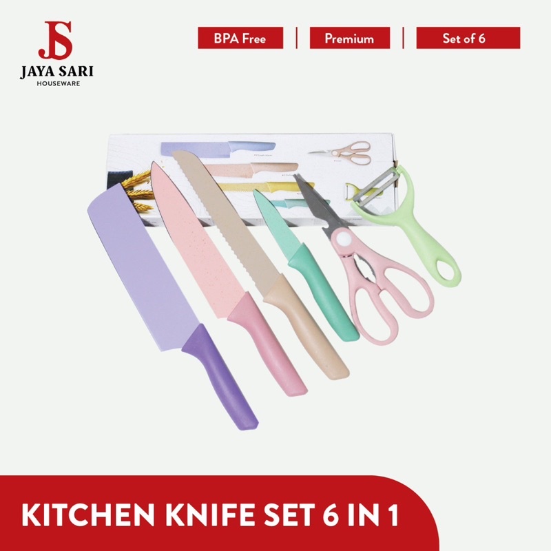 Jual Pisau Set Jerami 6in1 - Pisau Set 6 in 1 Premium - Kitchen Knife ...