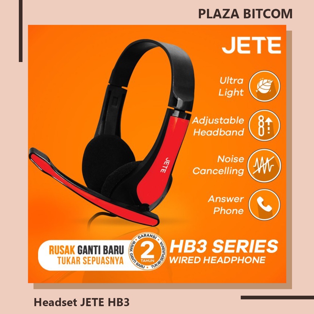 Jual Headset JETE HB3 / HB2 | BITCOM PLAZA | Shopee Indonesia