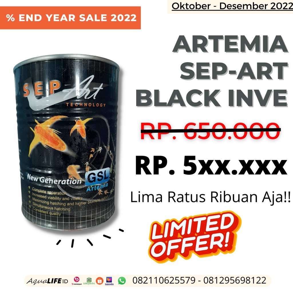 Jual BLACK SEP-ART ARTEMIA INVE | Shopee Indonesia