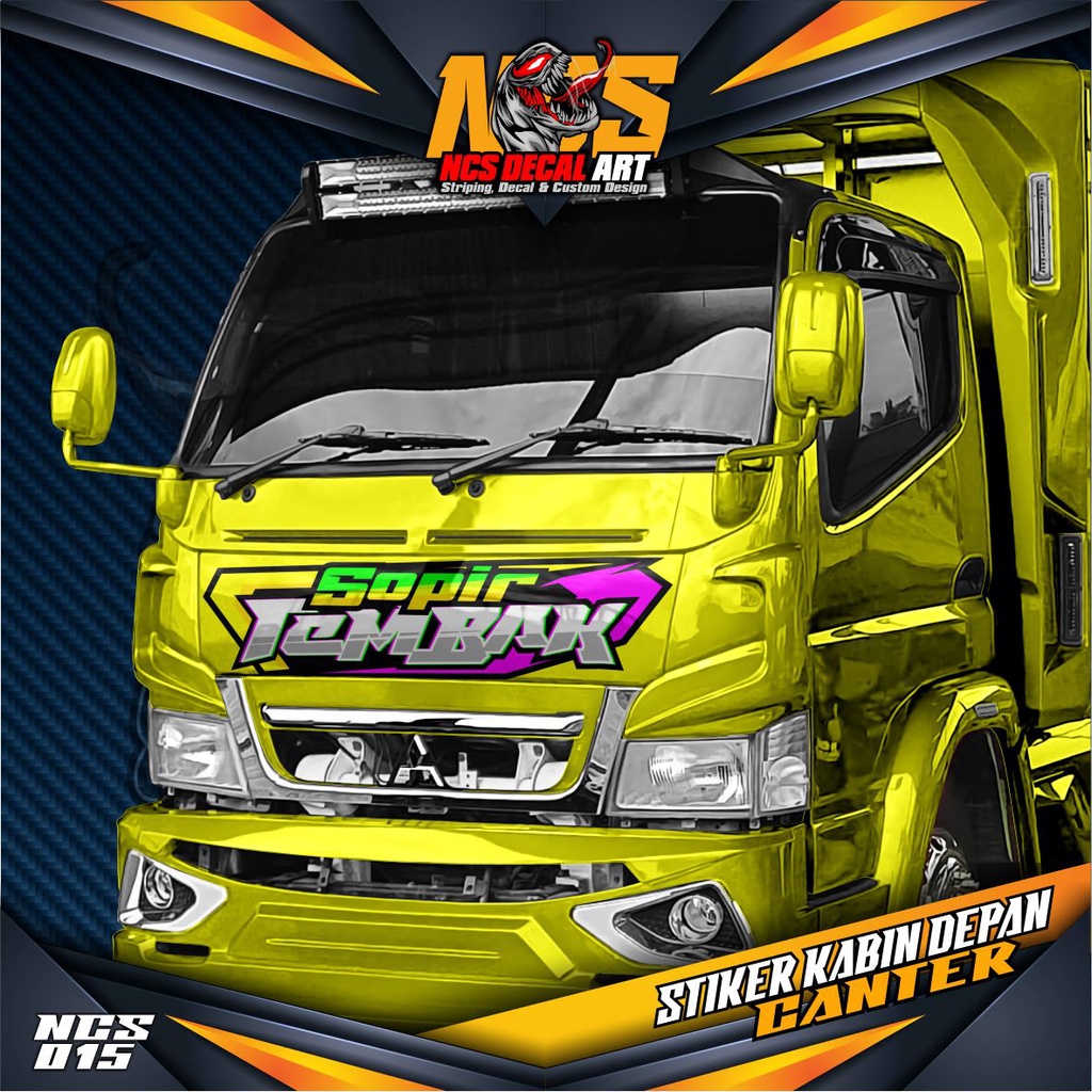 Jual Stiker Decal Kabin Depan SOPIR TEMBAK All Truk Canter, Ragasa ...
