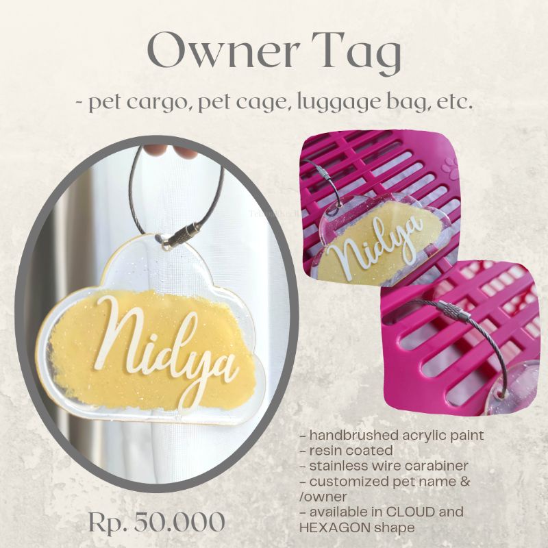 Jual Owner Tag - Gantungan Nama Identitas Pemilik Owner Hewan Pet Cargo ...