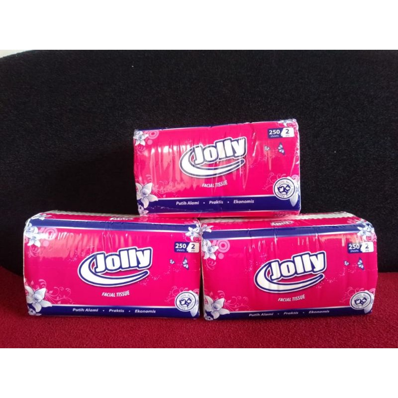 Jual TISSUE JOLLY 250 SHEET / Tisue Jolly 250 Sheets 2 ply / Tisu Wajah ...