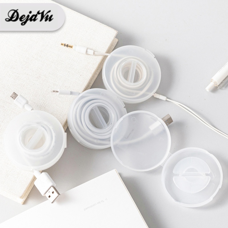 Jual Dejavu Kotak Kabel Bulat Rotating Cord Storage Case Earphone ...
