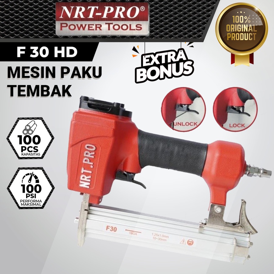 Jual Mesin Paku Tembak Listrik NRT PRO F30 HD AIR Nailer Gun Mesin Paku Tembak Udara NRT-PRO ...