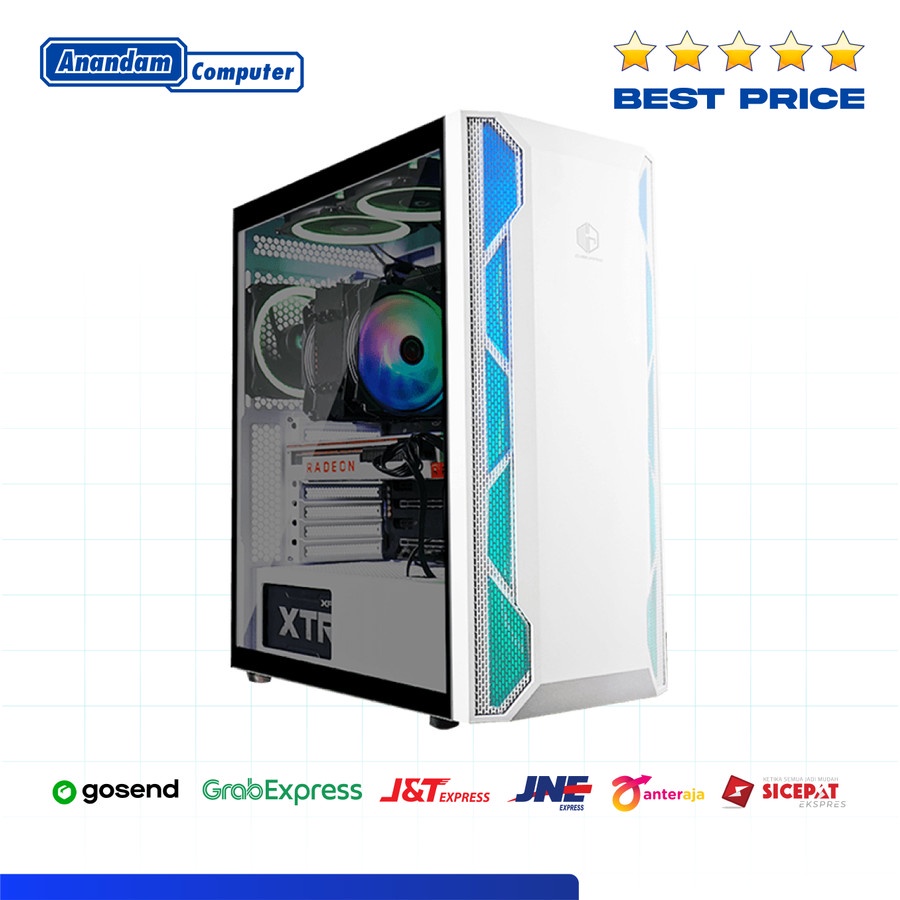 Jual Cube Gaming DUSTIN White ATX PC Case Casing Gaming | Shopee Indonesia