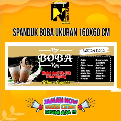 Jual Spanduk banner backdrop Boba murah bisa custom / Banner Boba keren ...