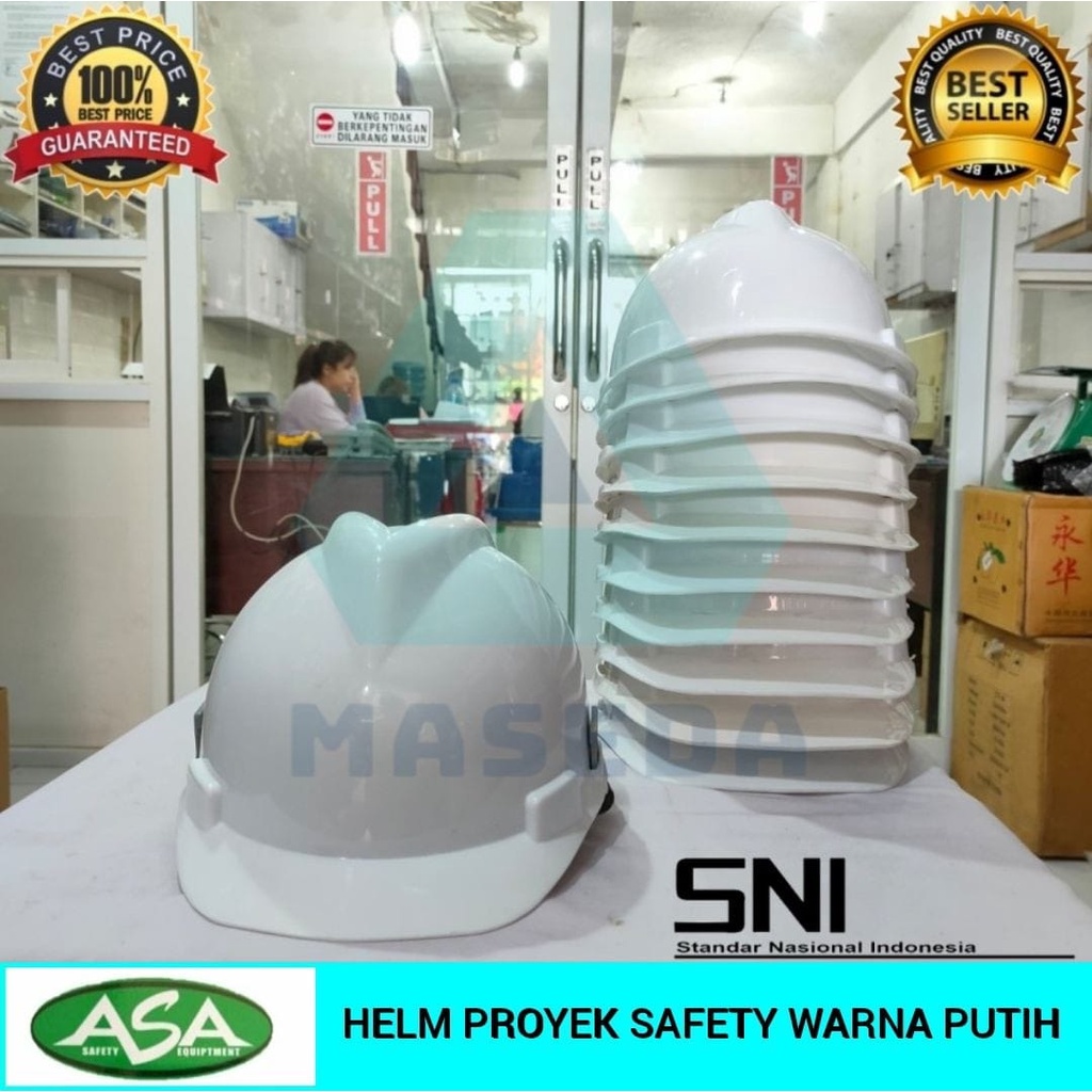 Jual HELM PROYEK SNI ASA/ HELM SAFETY PUTIH ORIGINAL | Shopee Indonesia