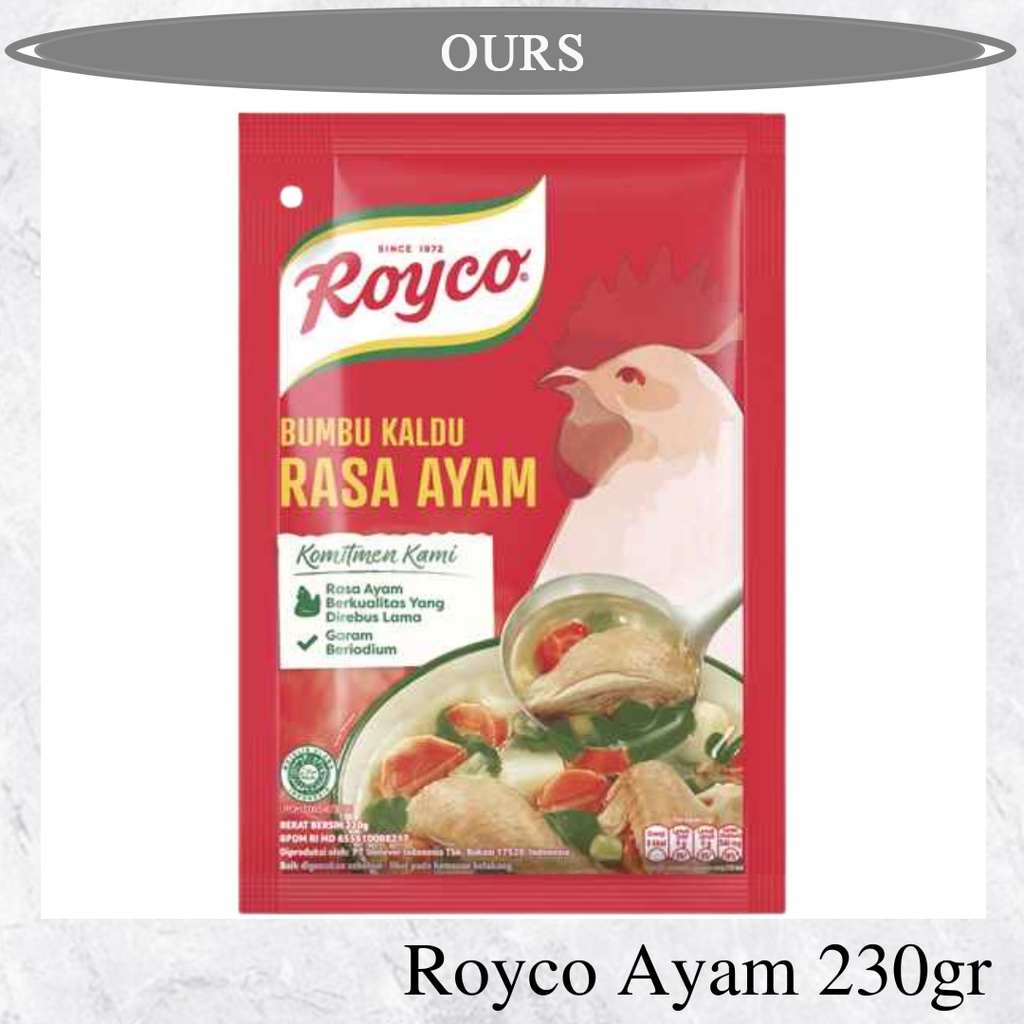 Jual PENYEDAP RASA ROYCO KALDU AYAM 230g ukuran BESAR | Shopee Indonesia