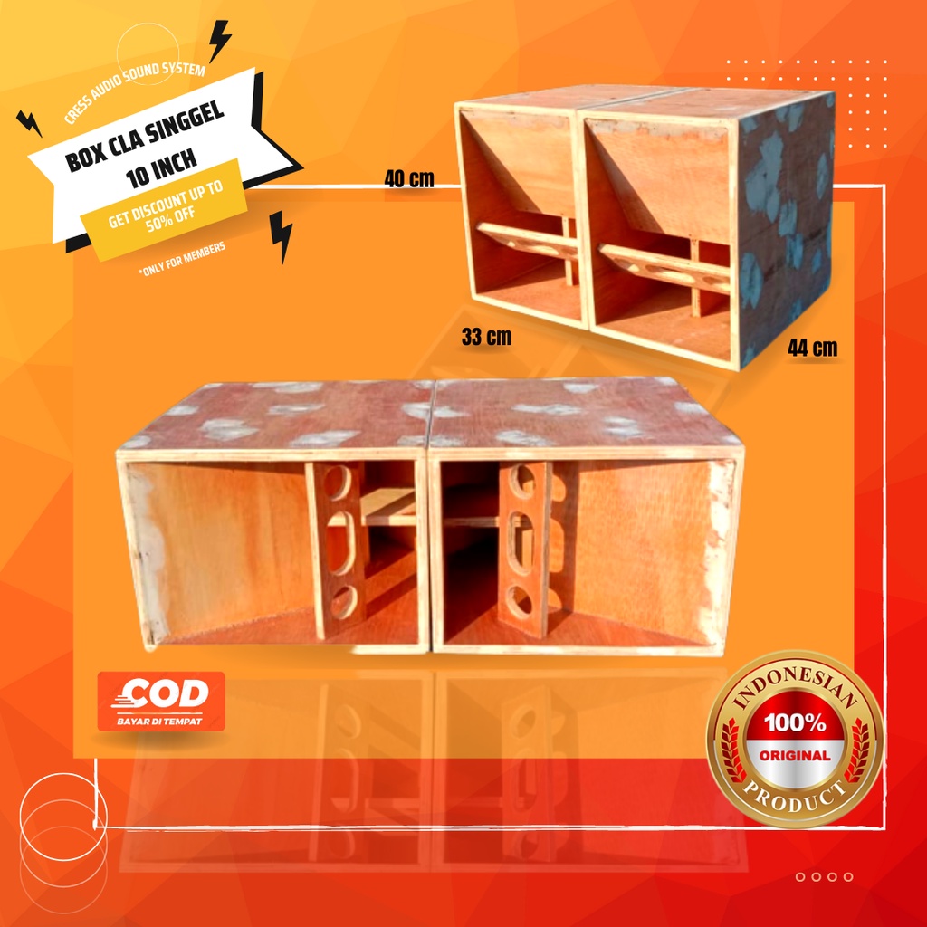 Jual Box Sound System Speaker CLA Turbo Bass 10 inch Triplek 12mm ...