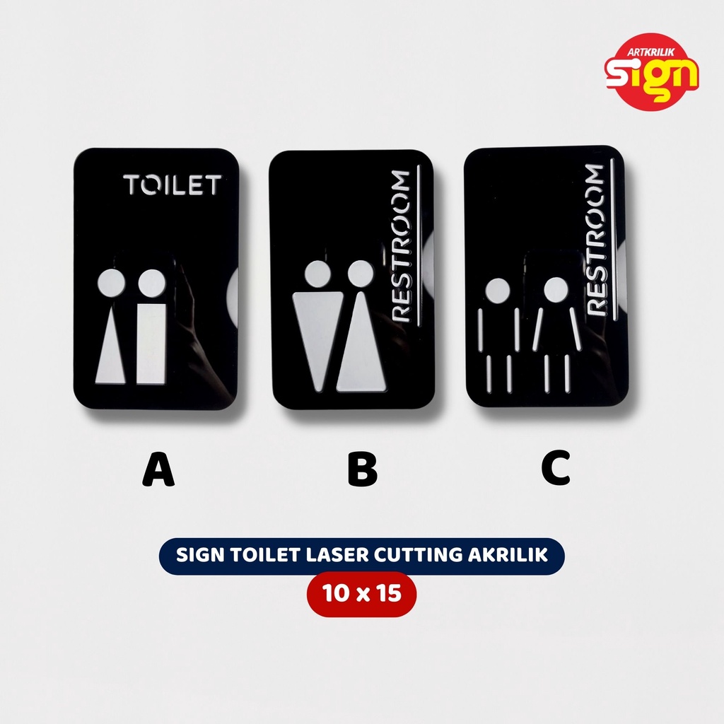 Jual Signage Toilet Acrylic Sign Persegi Panjang 10 x 15 cm | Shopee ...