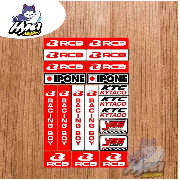 Jual Stiker sticker RCB FULL PACK A4 Full SPONSOR RACING / STICKER ...