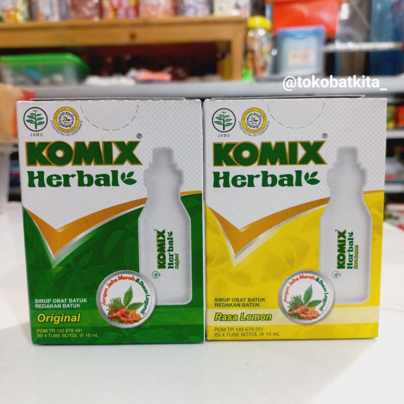 Jual [1BOX= 4TUBE] KOMIX HERBAL LEMON ATAU ORIGINAL / BATUK BERDAHAK ...