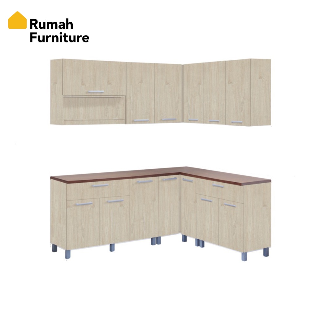 Jual DENVER Kitchen Set Lemari Kabinet Dapur Kayu Modern Minimalis Atas ...