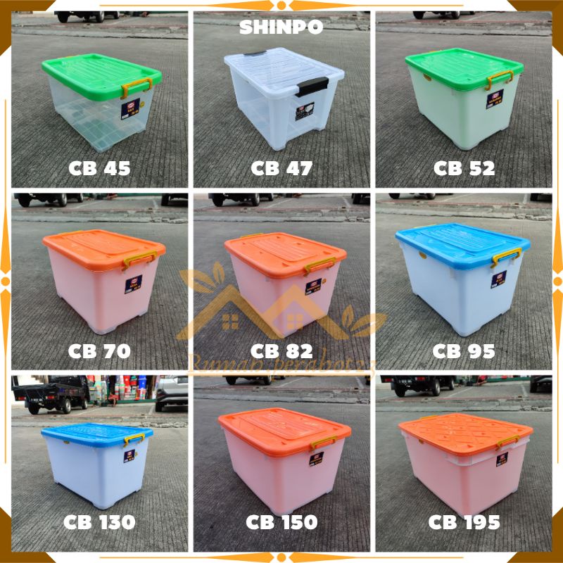 Jual SHINPO Container Box CB 30 45 47 52 70 95 130 150 195 Liter Kotak Tempat Penyimpanan ...