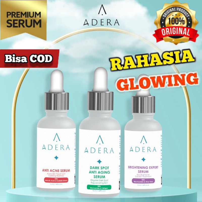 Jual Adera serum wajah glowing putih bersih bebas jerawat kusam flek bintik hitam | Shopee Indonesia