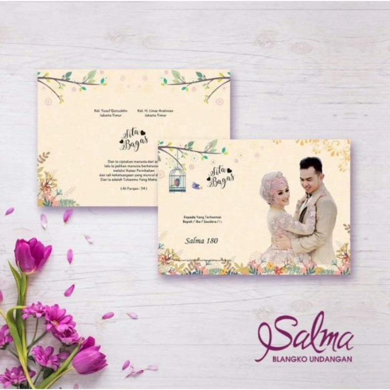 Jual Kartu Undangan Salma 180 Blangko Undangan Nikah Ultah Khitan | Shopee Indonesia
