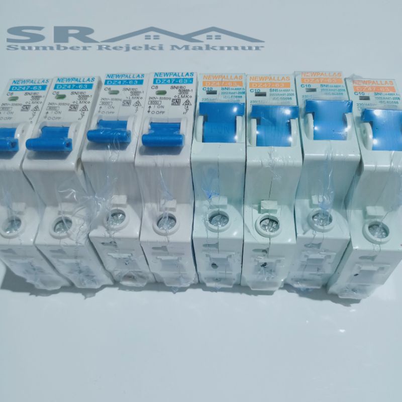 Jual MCB New Pallas 10 Ampere 6 Ampere dan MCB Izunli 16 Ampere pemutus sirkuit meteran listrik ...