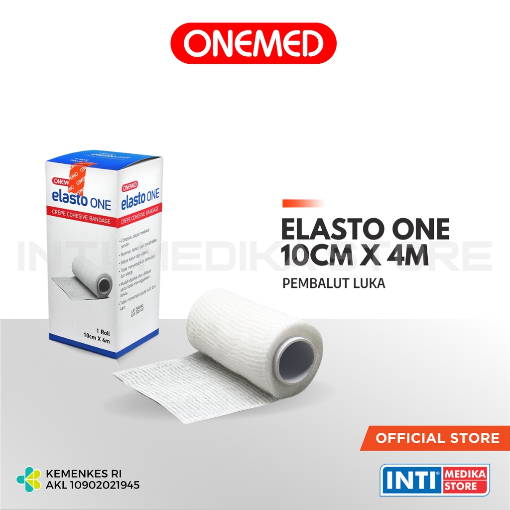 Jual ONEMED - Elasto One 10cm x 4m / Verban Elastis / Pembalut Luka | Shopee Indonesia