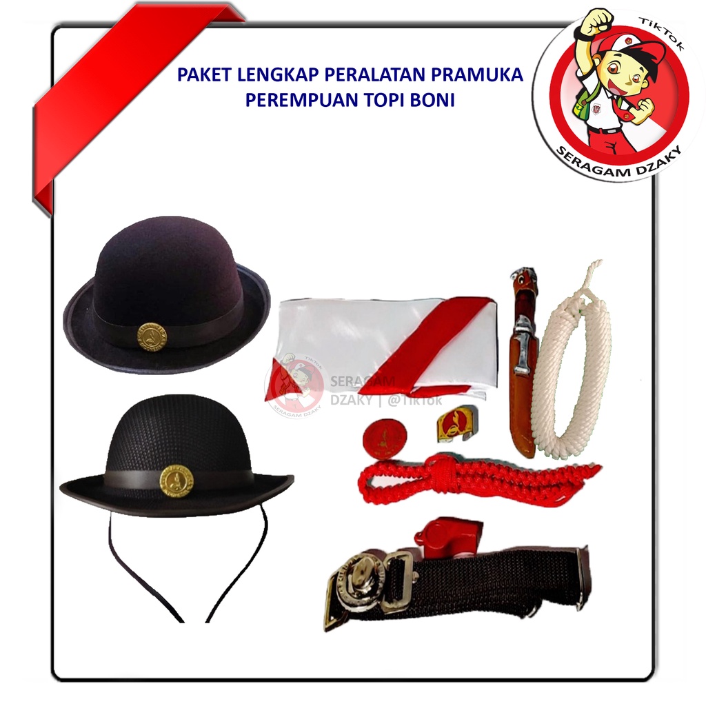Jual Perlengkapan Pramuka SD Anak Perempuan+Boni | Shopee Indonesia