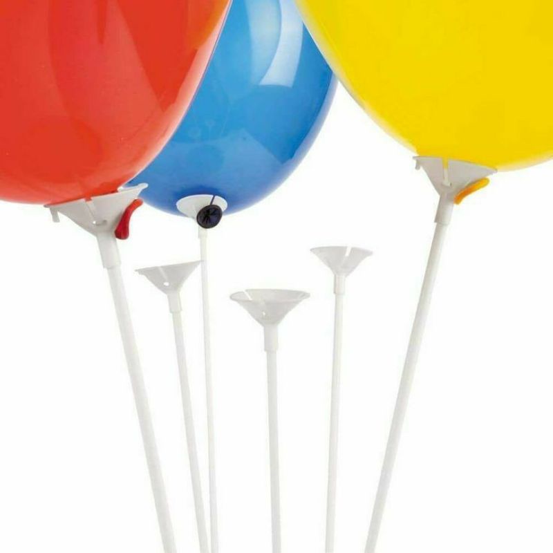 Jual stick Balon kecil Dan cup gagang balon per 10 pcs | Shopee Indonesia