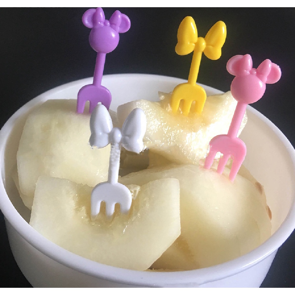 Jual Garpu Buah Pita Micky Warna isi 10 pcs / Minnie Mouse / Garpu ...
