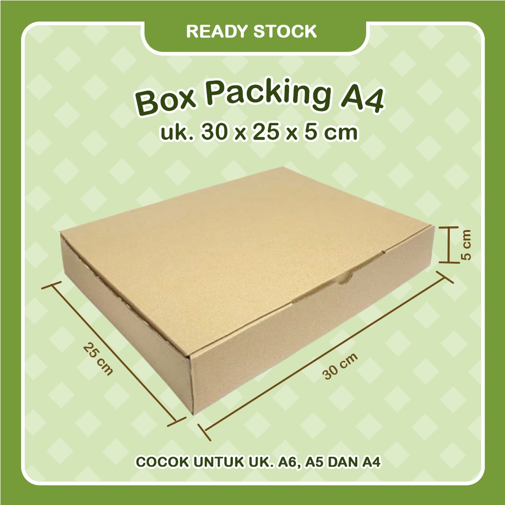 Jual BOX PACKING GIFT KARDUS HADIAH HAMPERS A4 (30x25x5cm) | Shopee ...